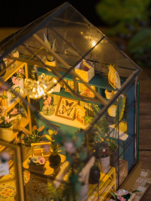 Doll House Kit, Diy Miniature Flower House 3d Puzzle Assembly Building ...