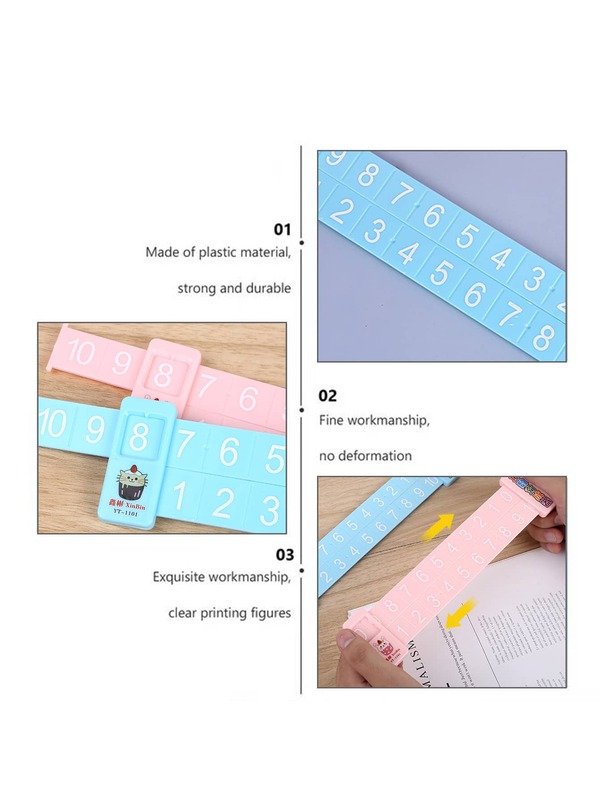 Math Ruler Toys Counting Number Educational Matching Montessori Numbers ...