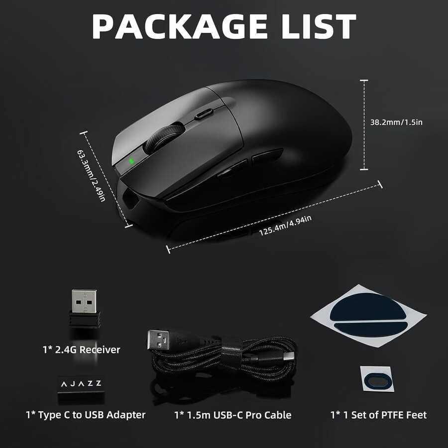 AJ139 G Pro Wireless Gaming Mouse Ultra-lightweight 59g with Dual Mode ...