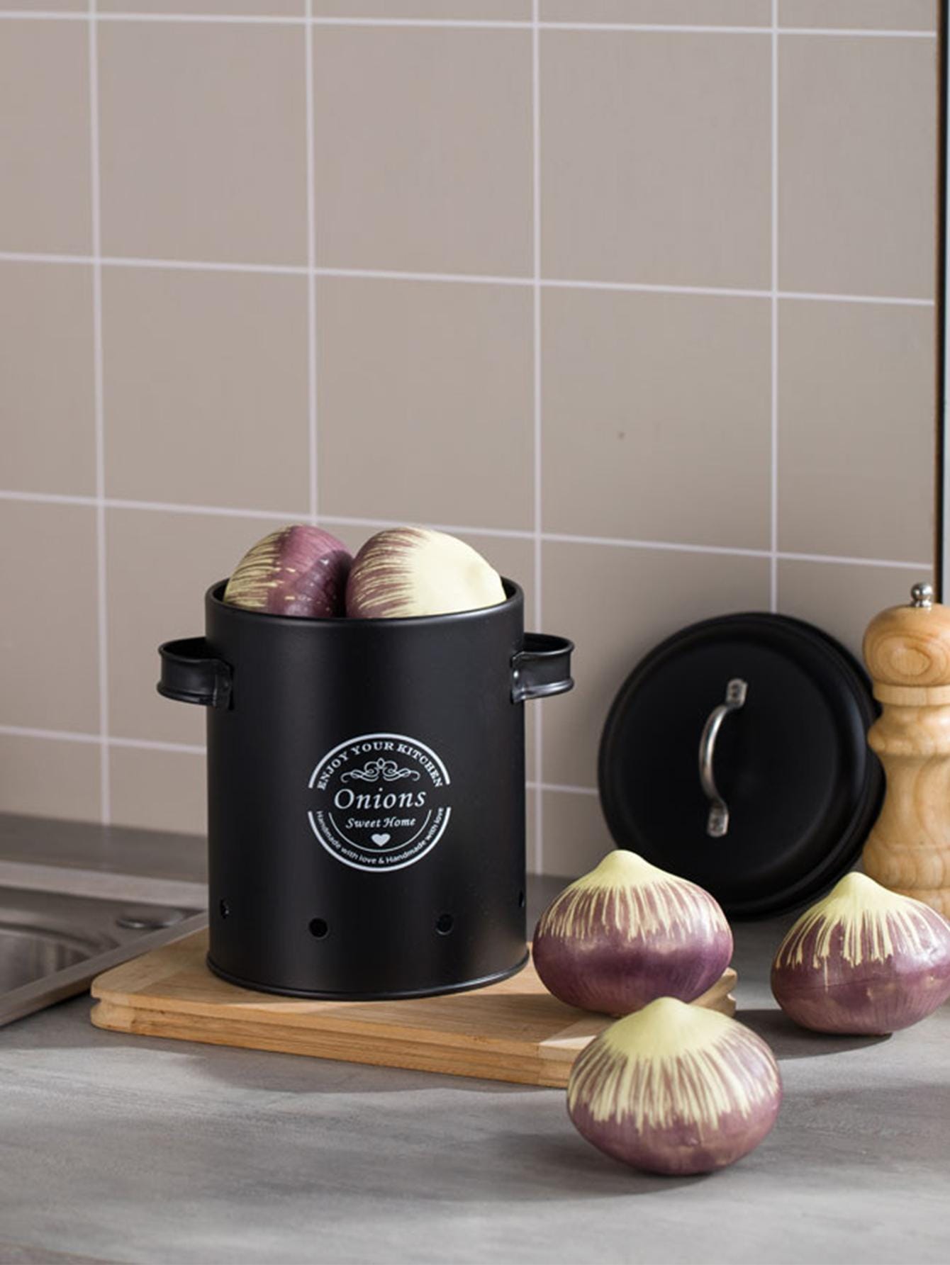 3 pack Vintage Potato Onion Kitchen Storage Canisters for Pantry ...