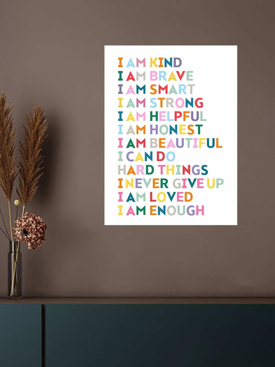 1pc Motivational Quote Rectangular Shaped Frameless Synthetic Fiber ...