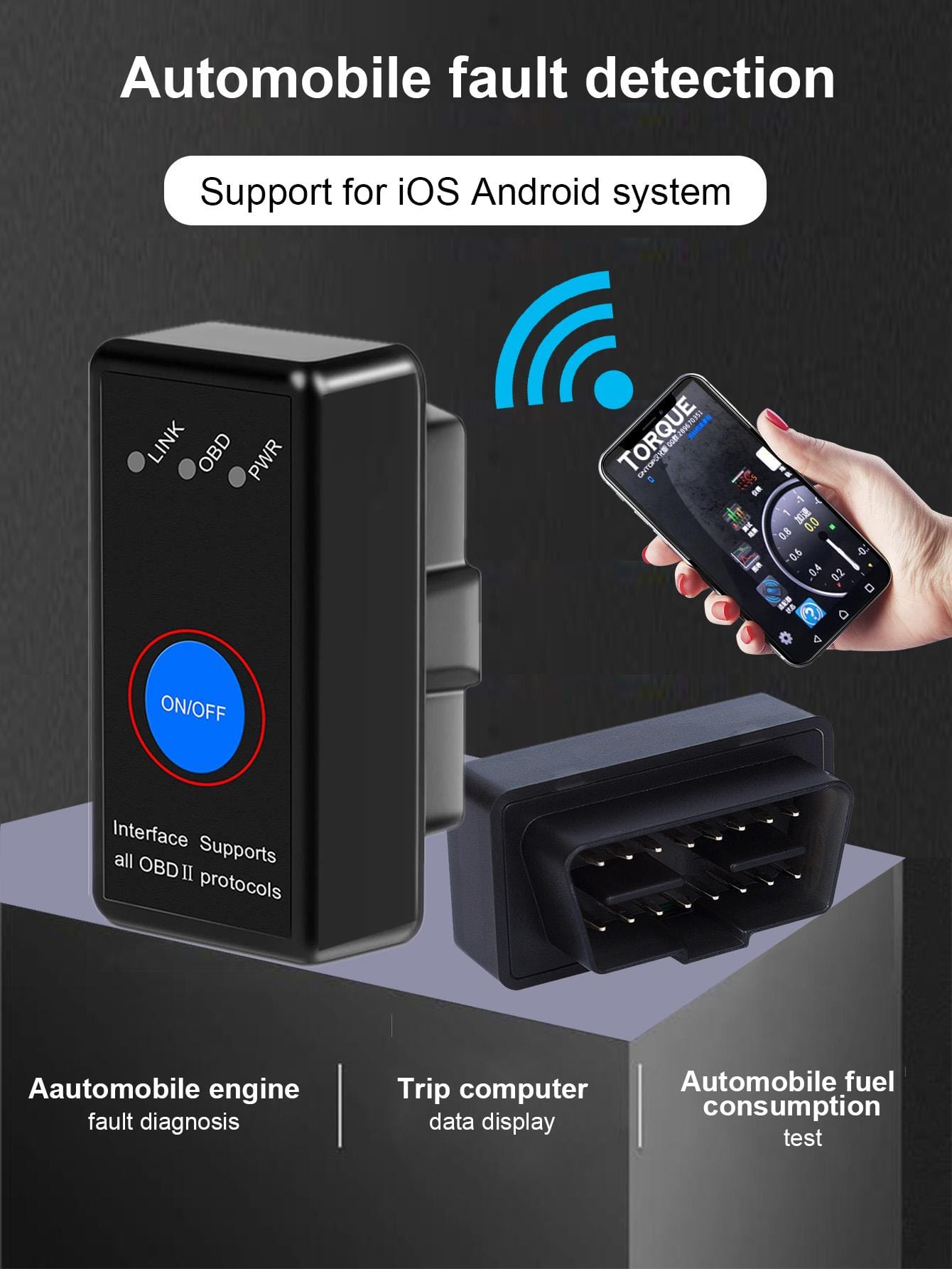 Obd2 Adapter For Iphone Ios And Android, Obd2 Diagnostic Device Scanner ...