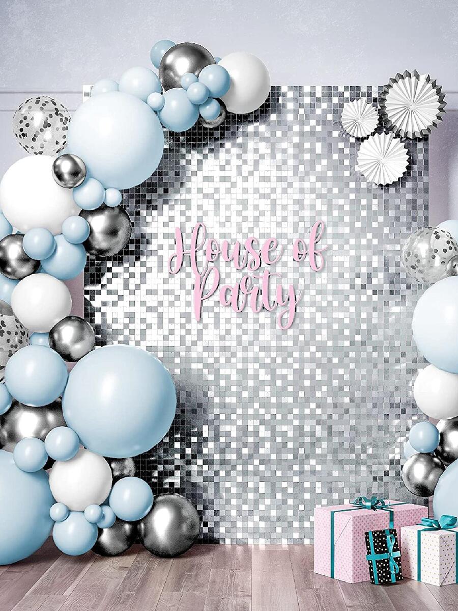 12/24 Panels Square Sequin Backdrop,Shimmer Wall Backdrop Panels for ...