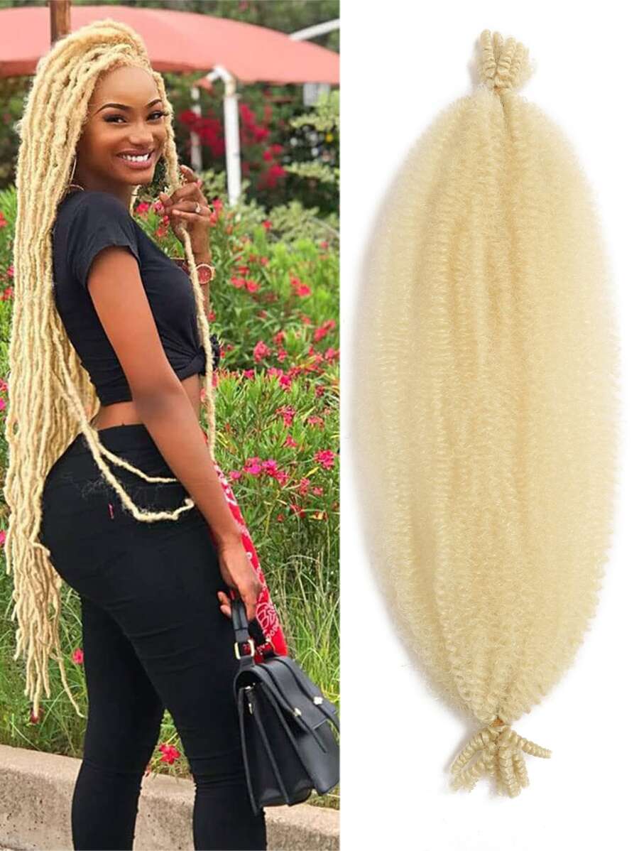 613 Blonde Marley Twist Hair For Soft Locs, 16/24 Inch Pre-Fluffed ...