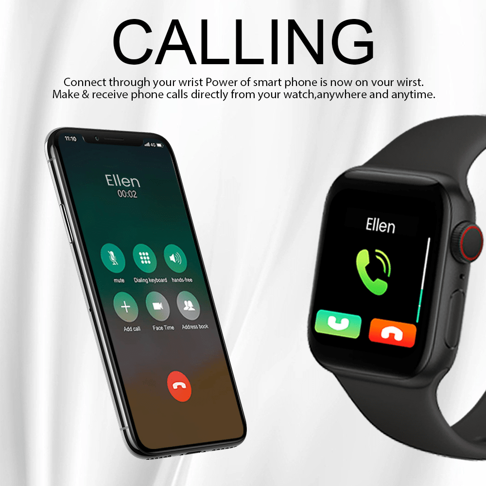 Smart Watch 1,9 tums skärm Ring/svara samtal Sport Fintness Tracker ...