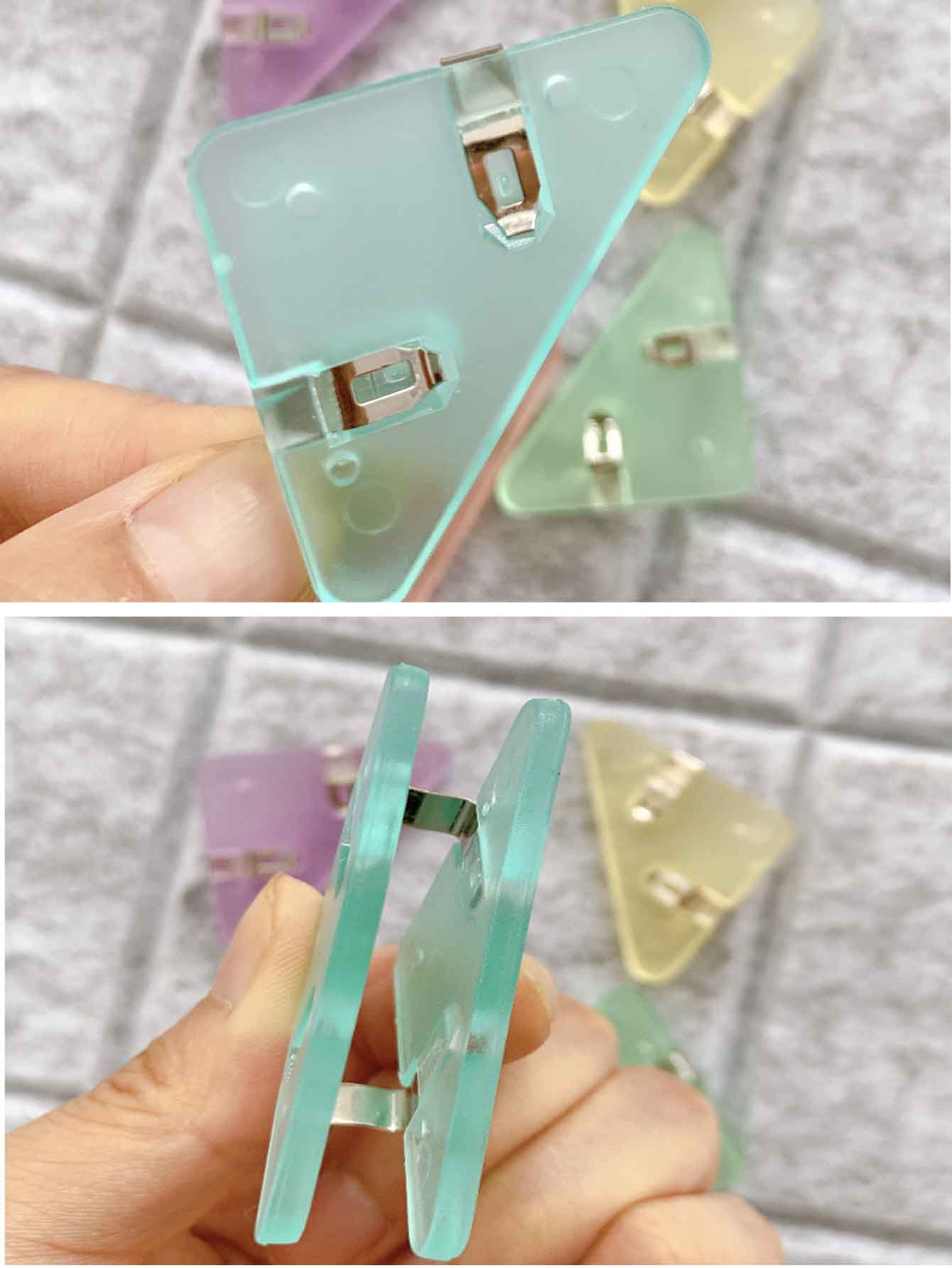 10pcs/pack, Triangular Plastic Folder With Colored Edges, Creative ...