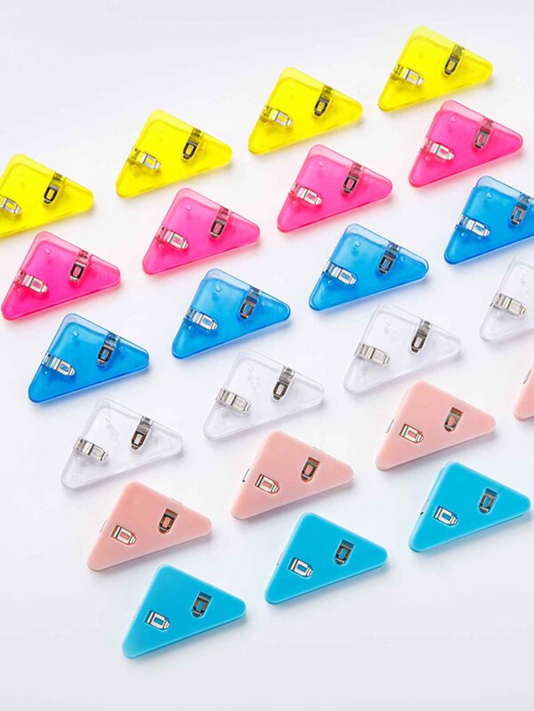10pcs/pack, Triangular Plastic Folder With Colored Edges, Creative ...