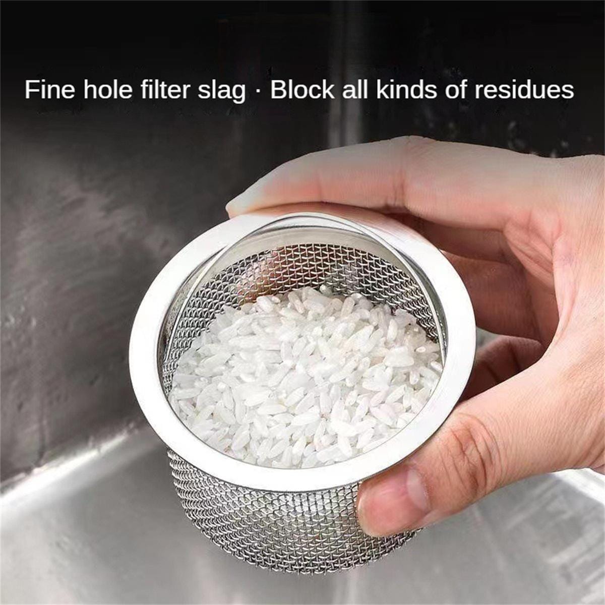 2pcs Stainless Steel Kitchen Sink Filter Net, Handheld Strainer Basket ...