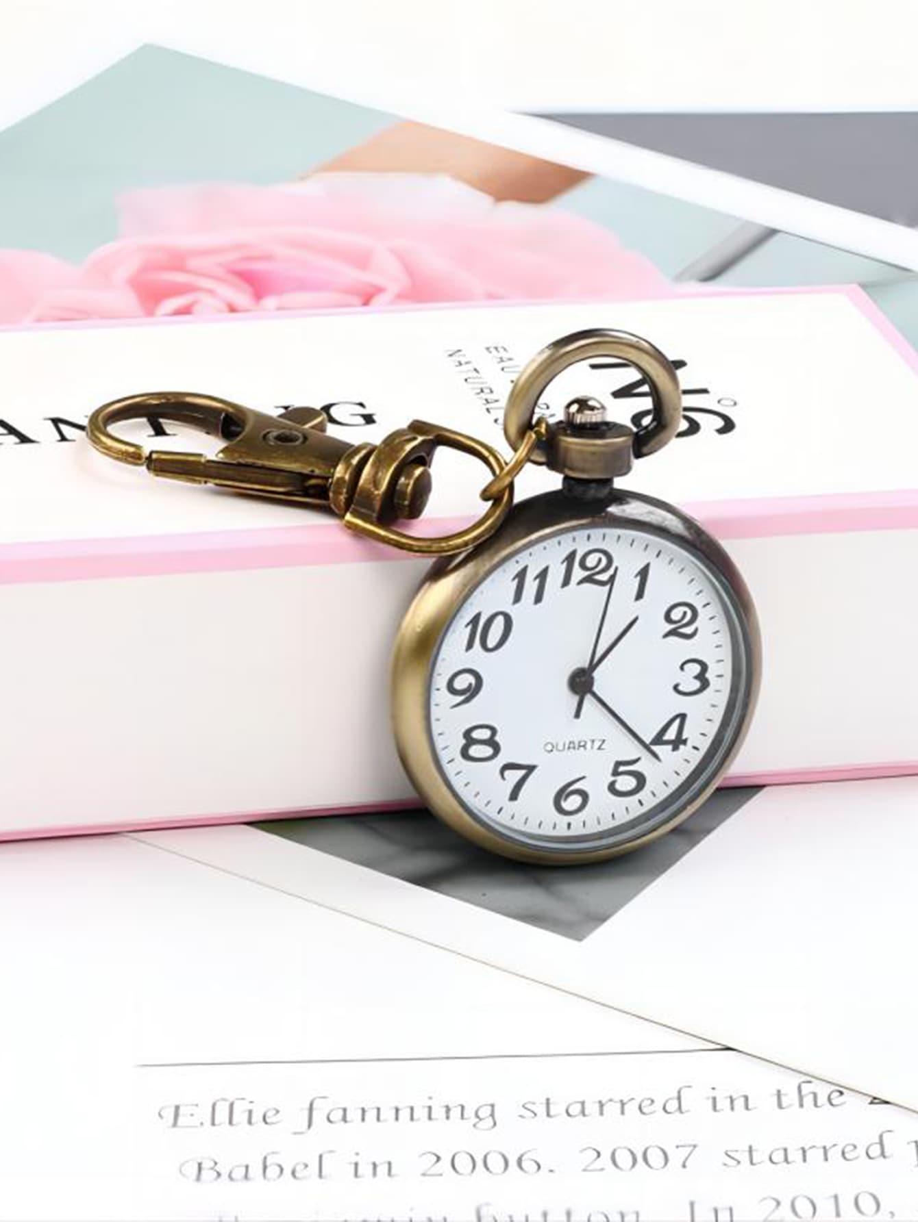 Large Number Clear Pocket Watch Keychain, Nurse Watch, Student Exam ...