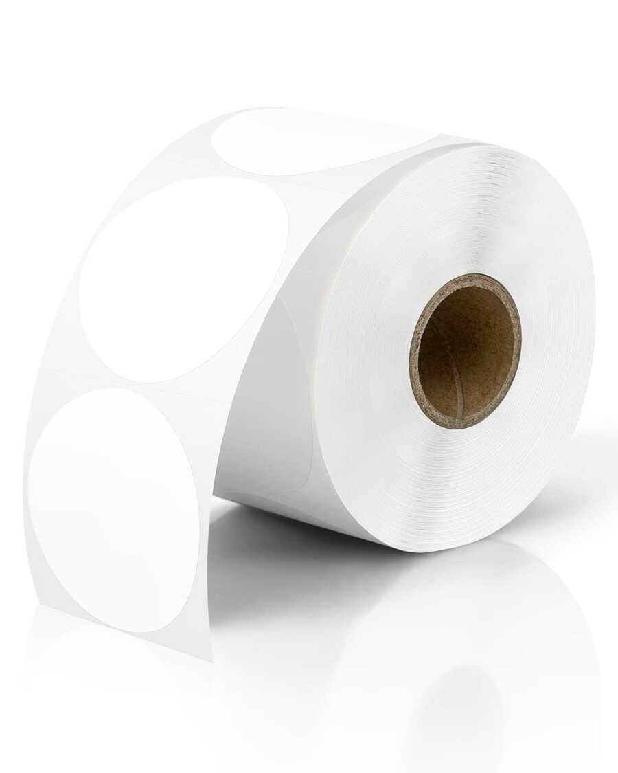JADENS 2 Inch Round Direct Thermal Sticker Label, Self-Adhesive ...