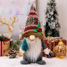 1pc No-face Doll Christmas Decoration Creative Dwarf Ornament For Home ...