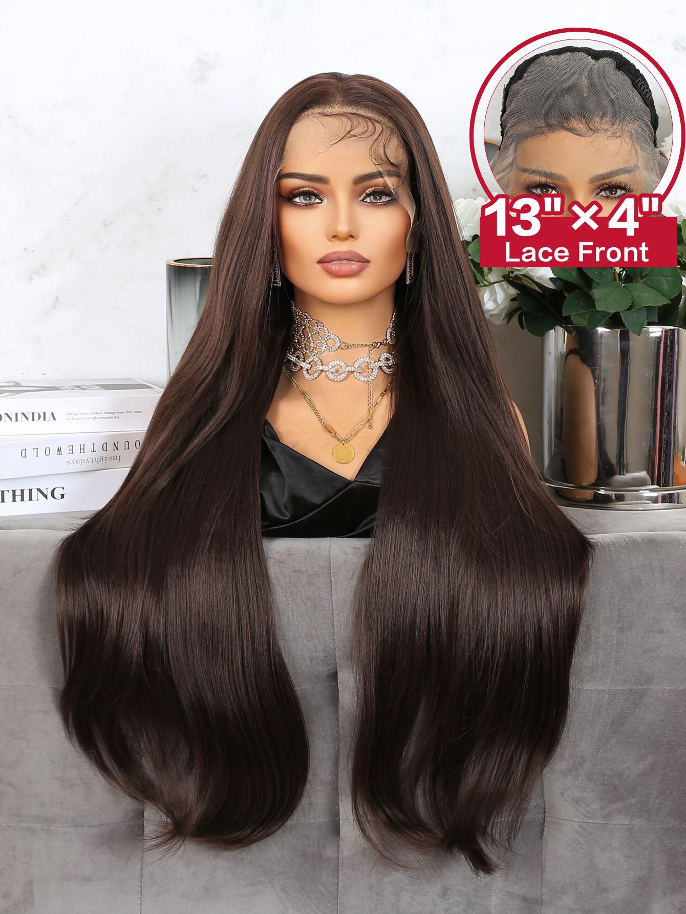 13 X 4 Lace Front Extra Long Straight Synthetic Wig | SHEIN USA