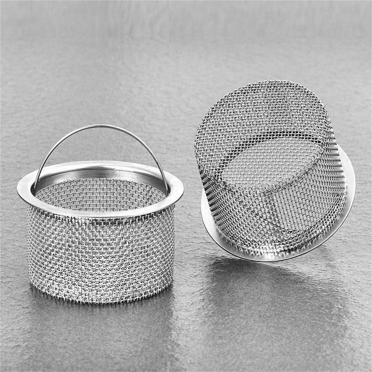 2pcs Stainless Steel Kitchen Sink Filter Net, Handheld Strainer Basket ...