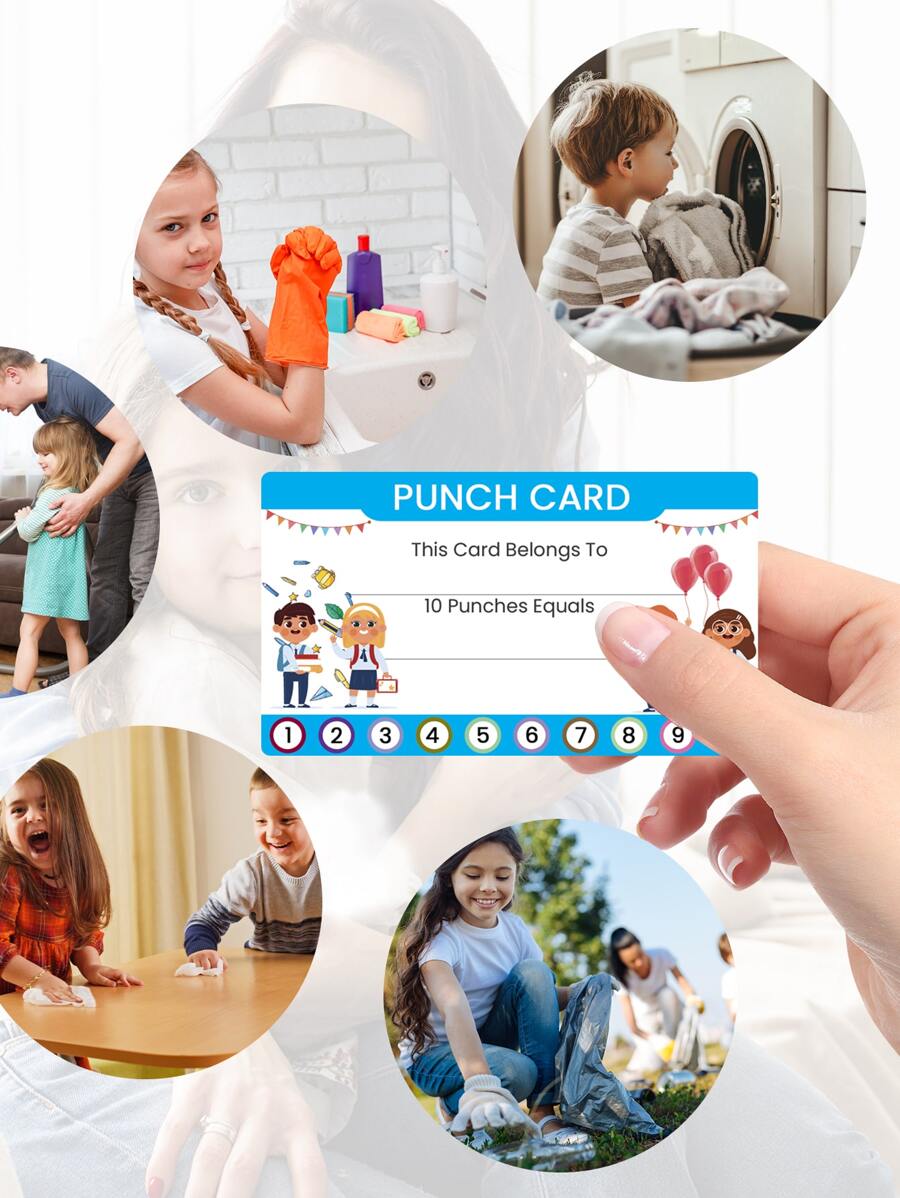 50pcs Blue Cute Student Reward Cards, Versatile Teacher Reward Points ...