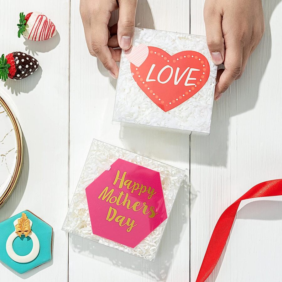 20 Packs Clear Boxes for Favors Plastic Clear Gift Box Transparent ...