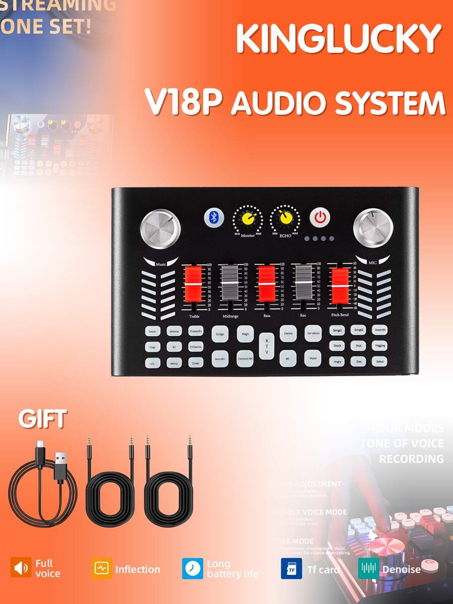 Kinglucky Professional Sound Card With Dj Mixer, Portable Integrated ...