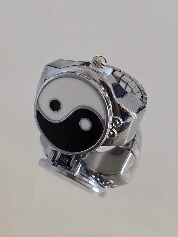 Tai Chi Bagua Retro Style Finger Watch With Flip Cover, Accurate Time ...