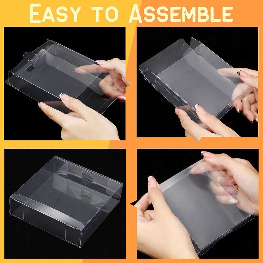 20 Packs Clear Boxes for Favors Plastic Clear Gift Box Transparent ...