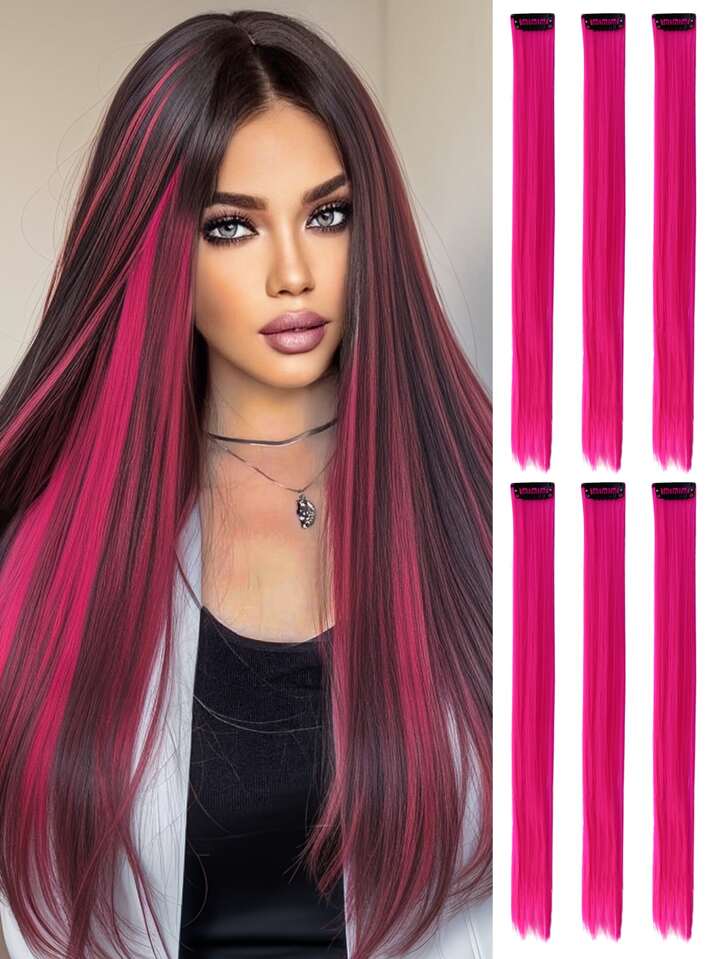 Black And Pink Hair Extensions