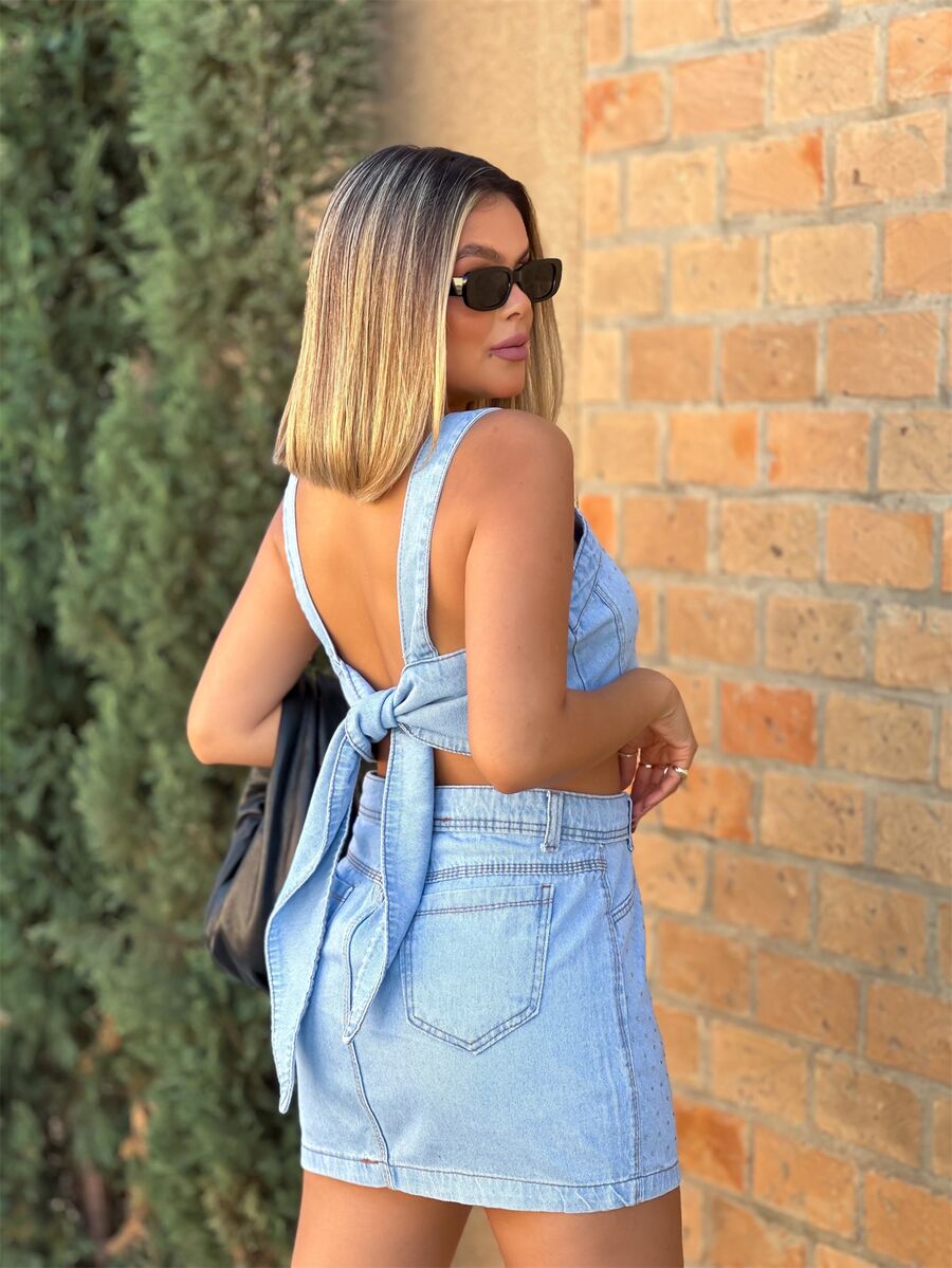 RD_modas feminina de saia jeans polinho saia 048 | SHEIN Brasil