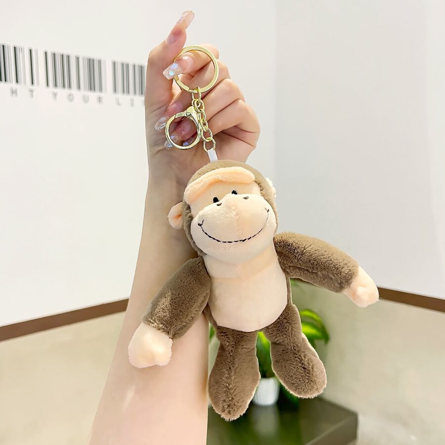 1pc Cartoon Plush Gorilla Keychain Fashion Purse Pendant Bag Accessories Bag Charms Gifts ...