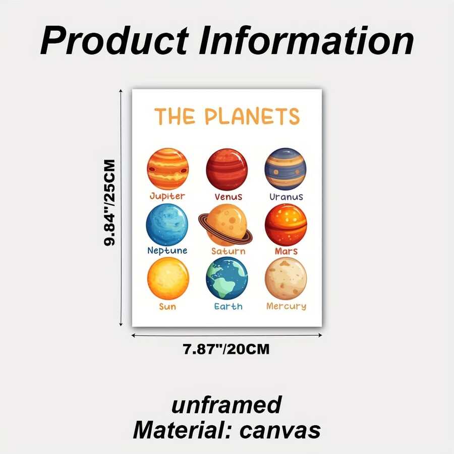 Solar System Poster, Educational Poster, Classroom Poster, Printable ...