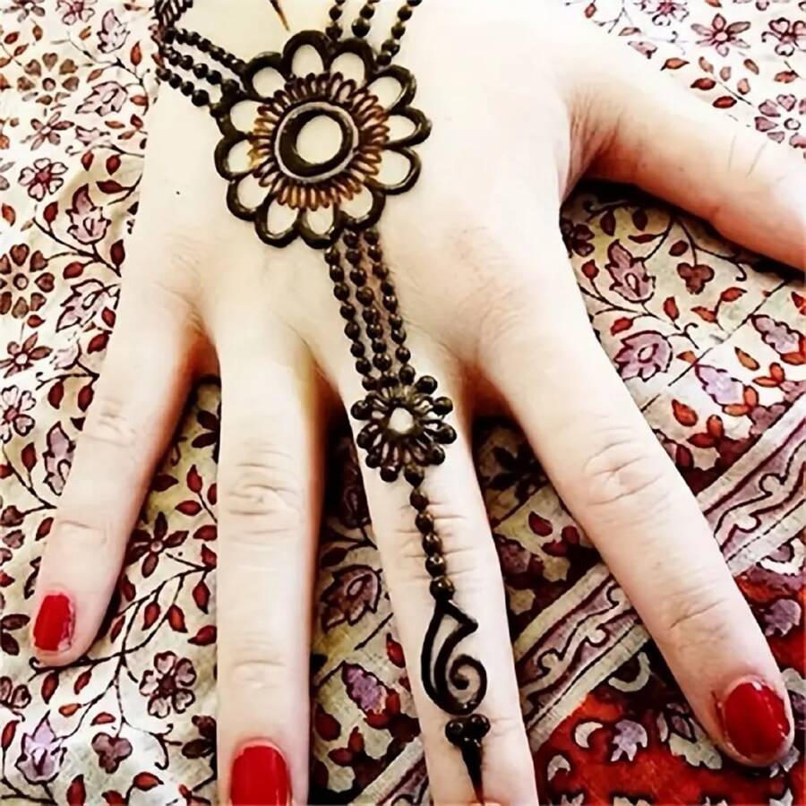 1/3pcs Henna Paste, Brown/Black/Red, Temporary Henna Tattoo, Semi ...