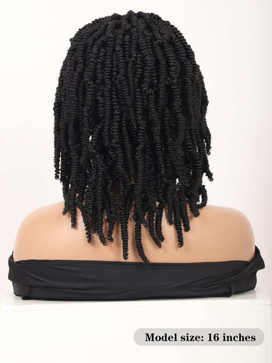 16 Inches Full Double Lace Braided Wigs Knotless Spring Twisted Braids ...