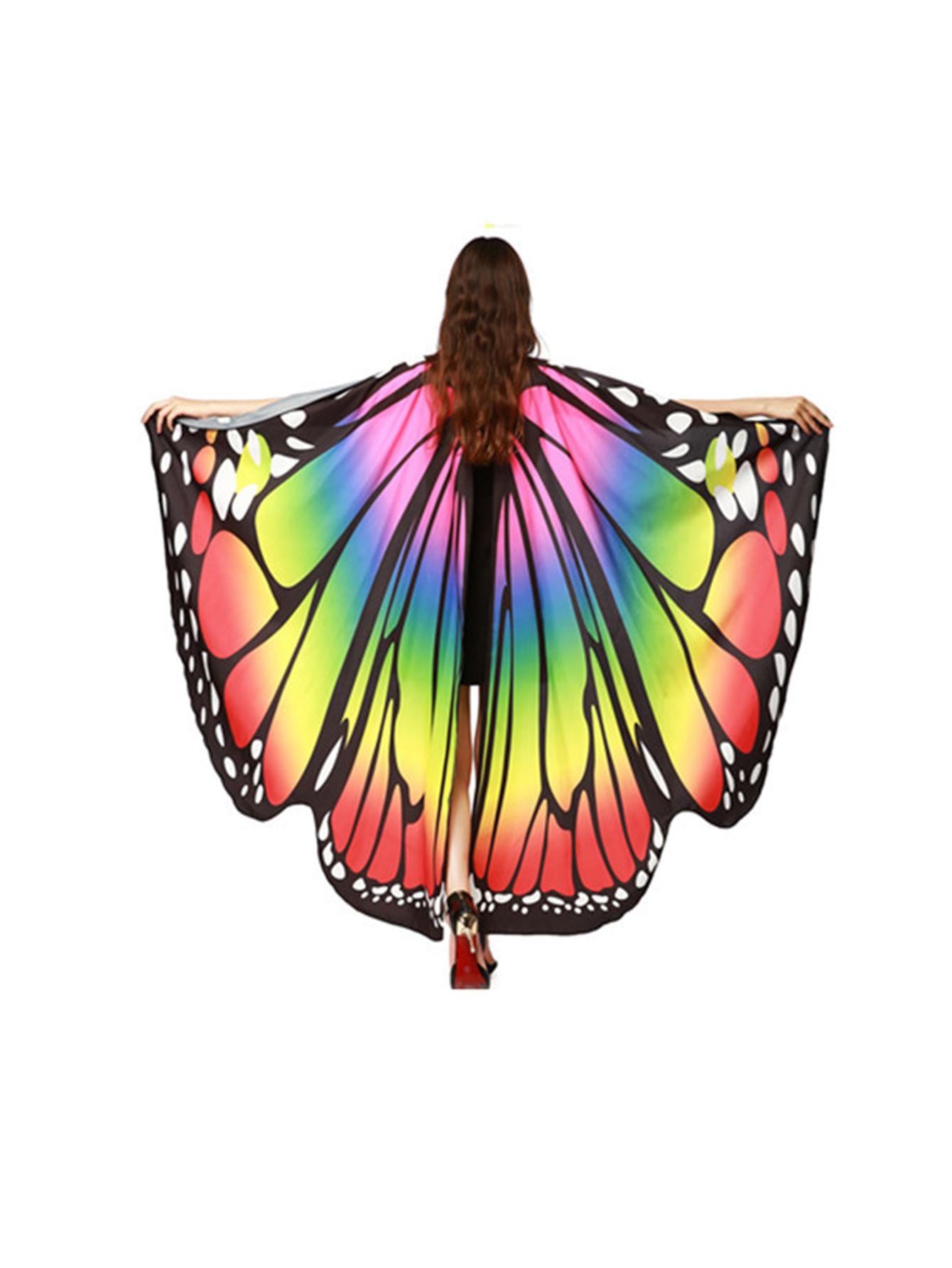 3-piece hot rotating butterfly cape Butterfly cape Belly dance ...