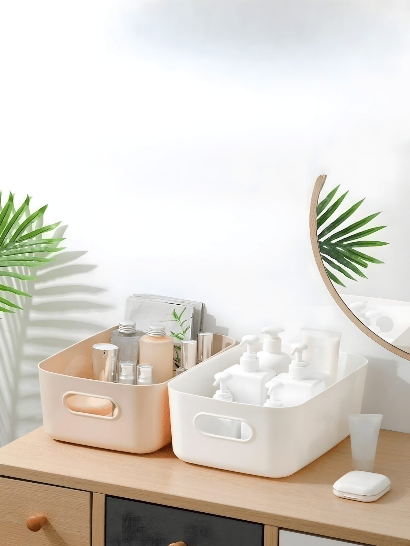 1pc Desktop Plastic Storage Box For Cosmetics/jewelry/bathroom/kitchen ...