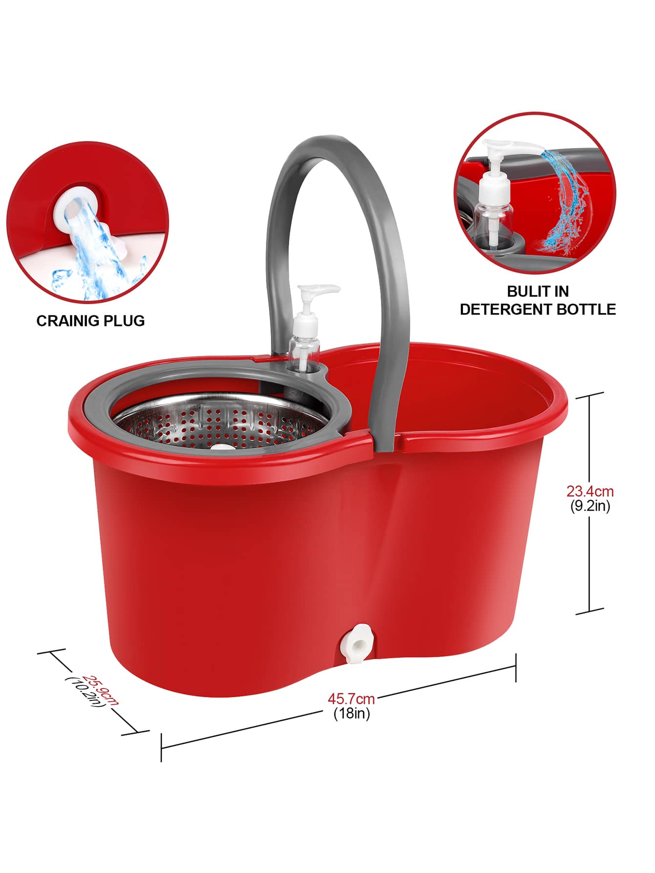 Popular Spin Mop And Bucket Set, 360° Spin Mop And Bucket With Wringer ...