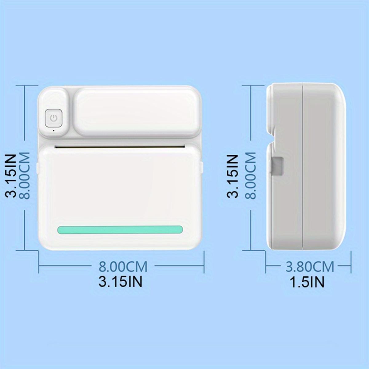 Mini Pocket Printer with 11Rolls Thermal Papers Wireless BT Thermal ...