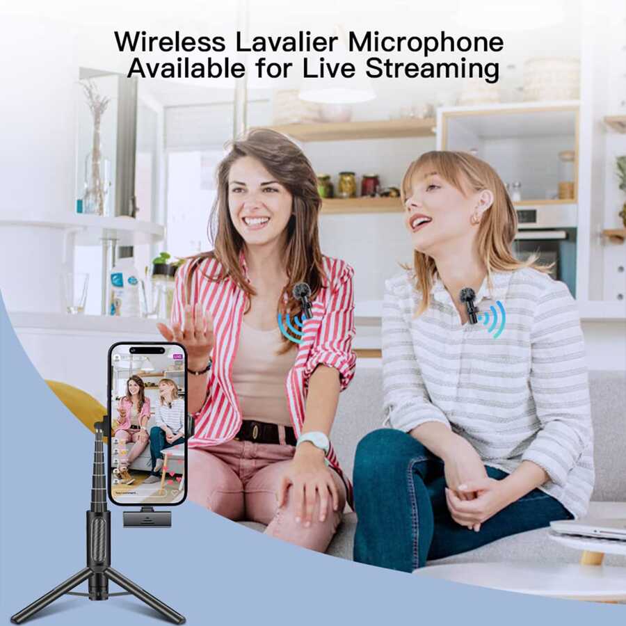 Portable mini microphone plug and play with windshield to eliminate noise wireless lavalier ...