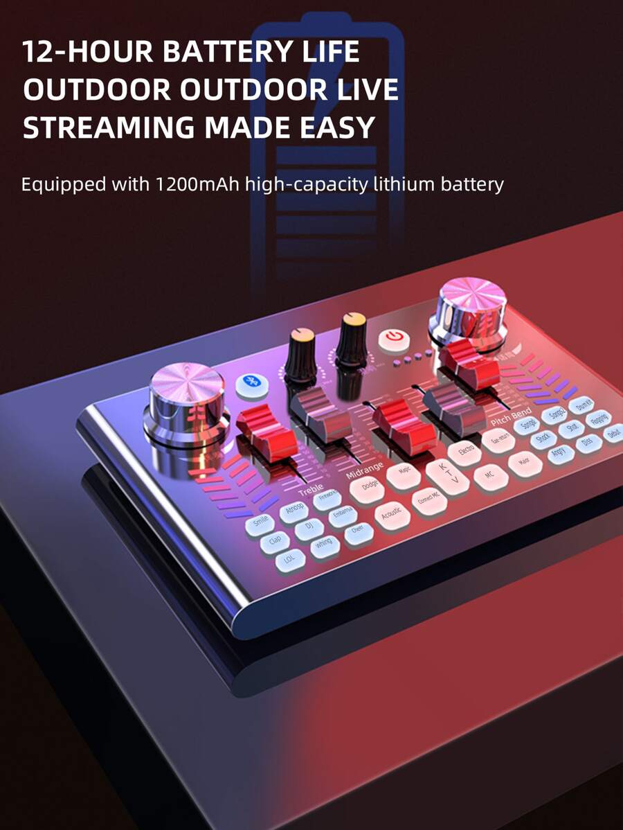 kinglucky Professional Sound Card With Dj Mixer, Portable Integrated ...