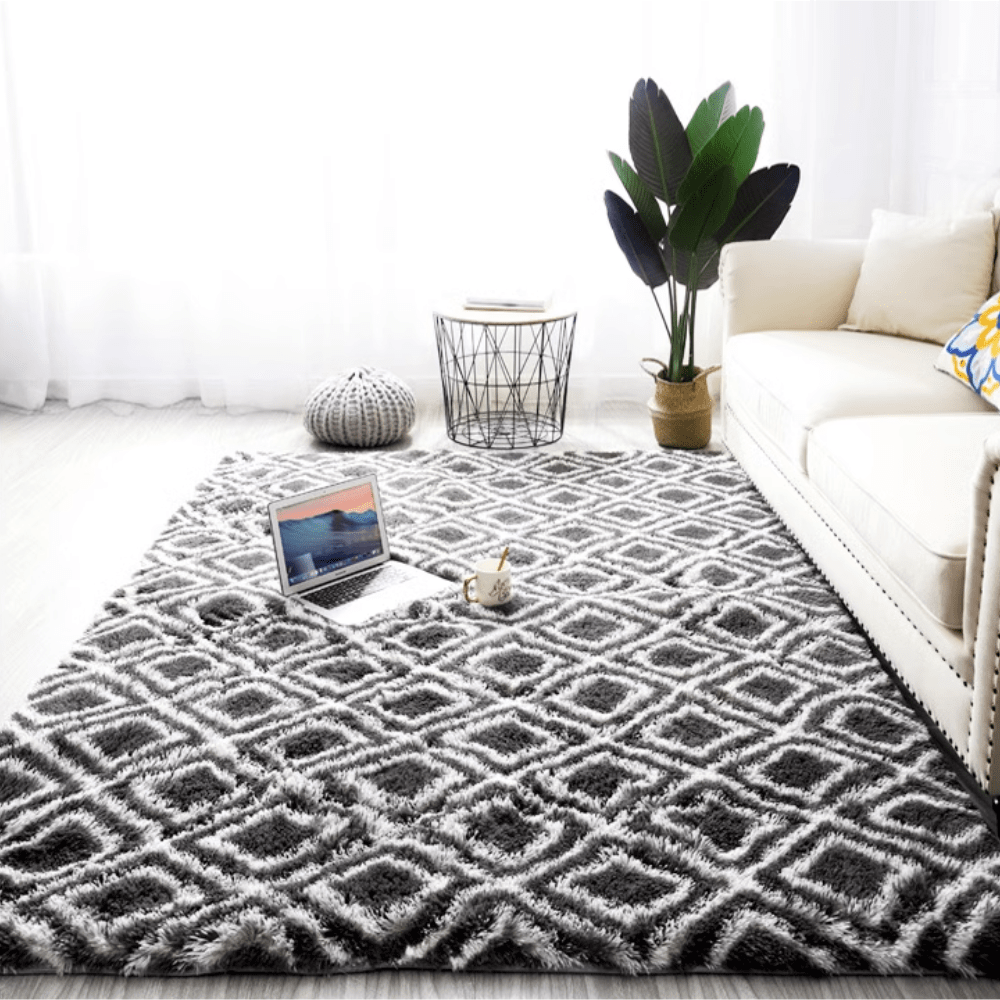 One Piece Long Pile Shaggy Carpet For Living Room Sofa, Bedroom, Office ...