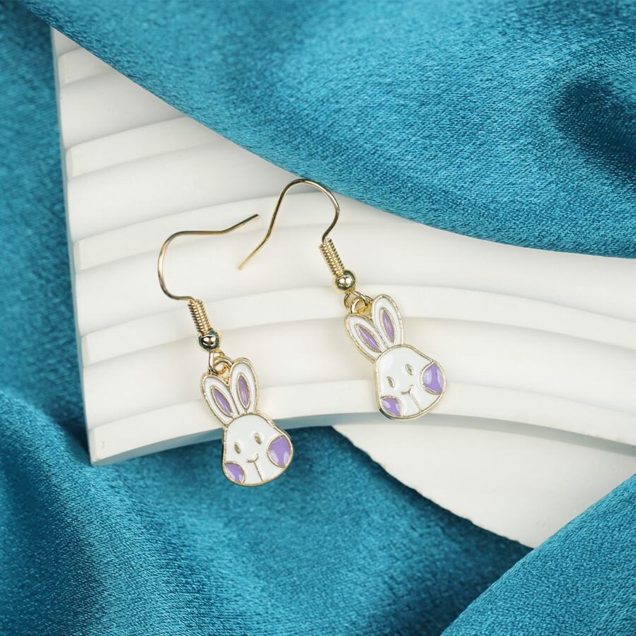 Cute Cartoon Rabbit Ear Drops With Sweet & Fresh Oil Drip Design Based ...