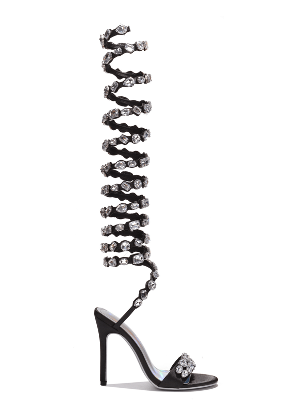 Panus Gem Embellished Wrap Around High Heels | SHEIN USA