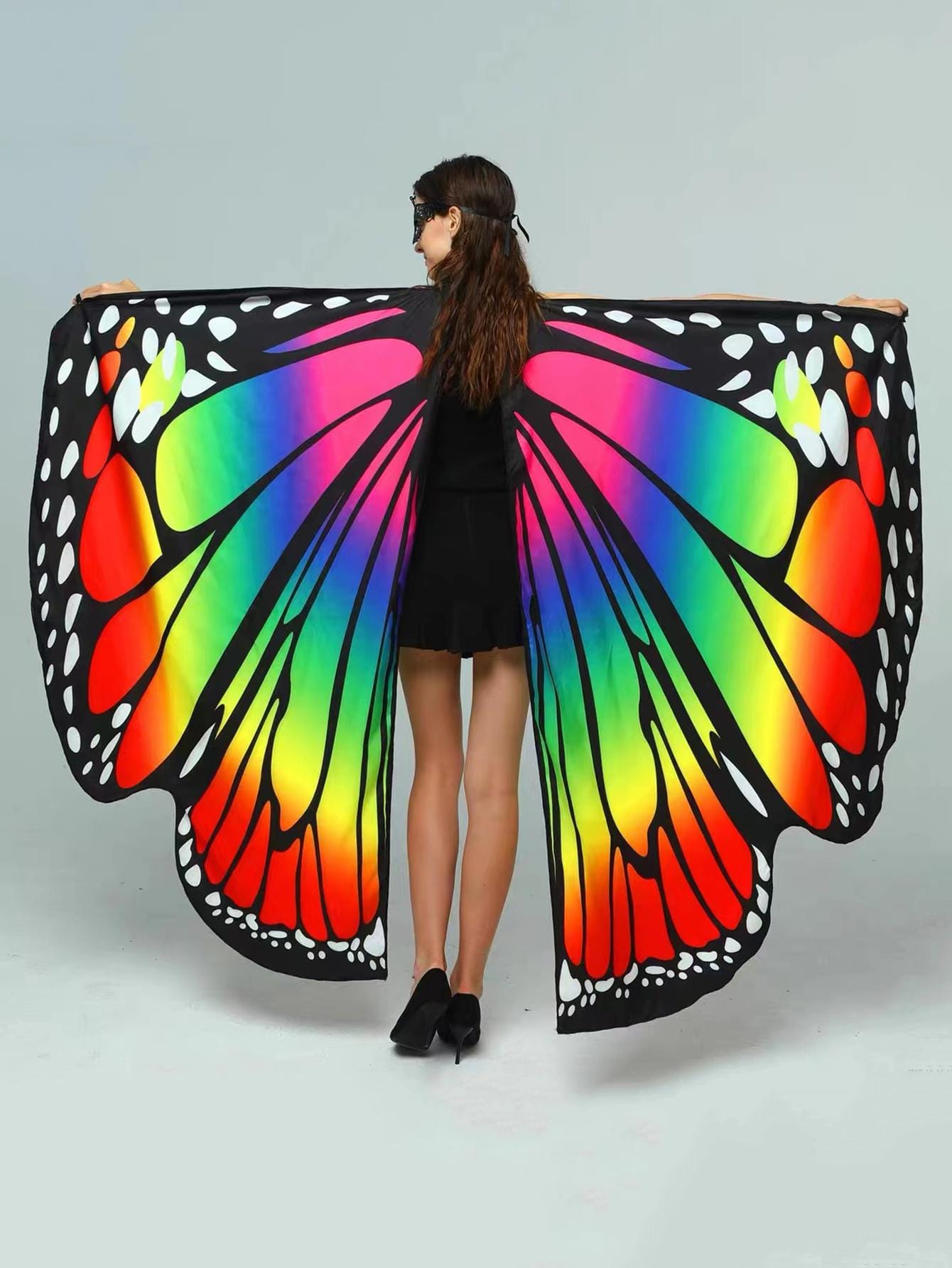 3-piece hot rotating butterfly cape Butterfly cape Belly dance ...