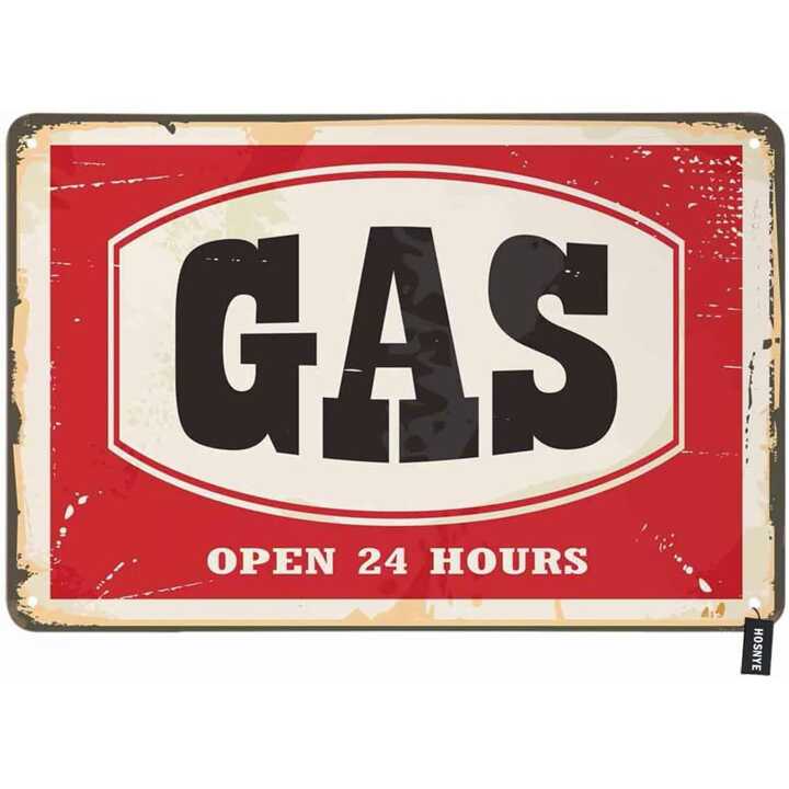 Vintage Metal Gas Station Signs