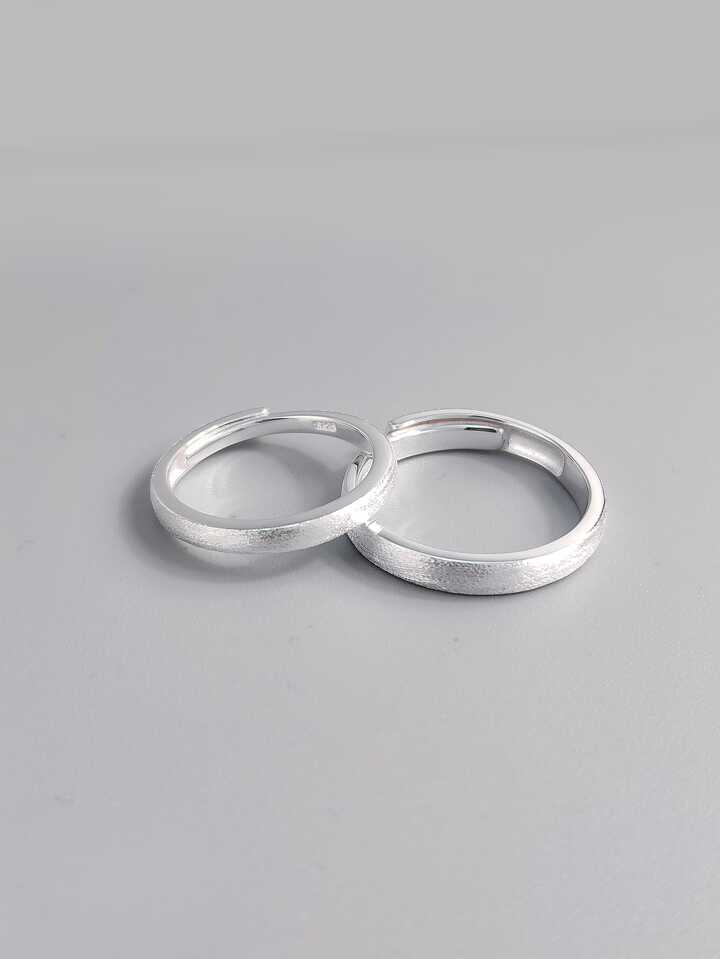 Simple Silver Couple Ring