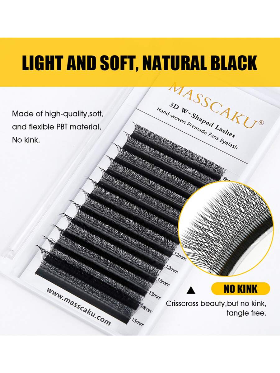 W Shaped Eyelash Lashes Easy Fan Eyelash Extensions Wholesales Premade ...