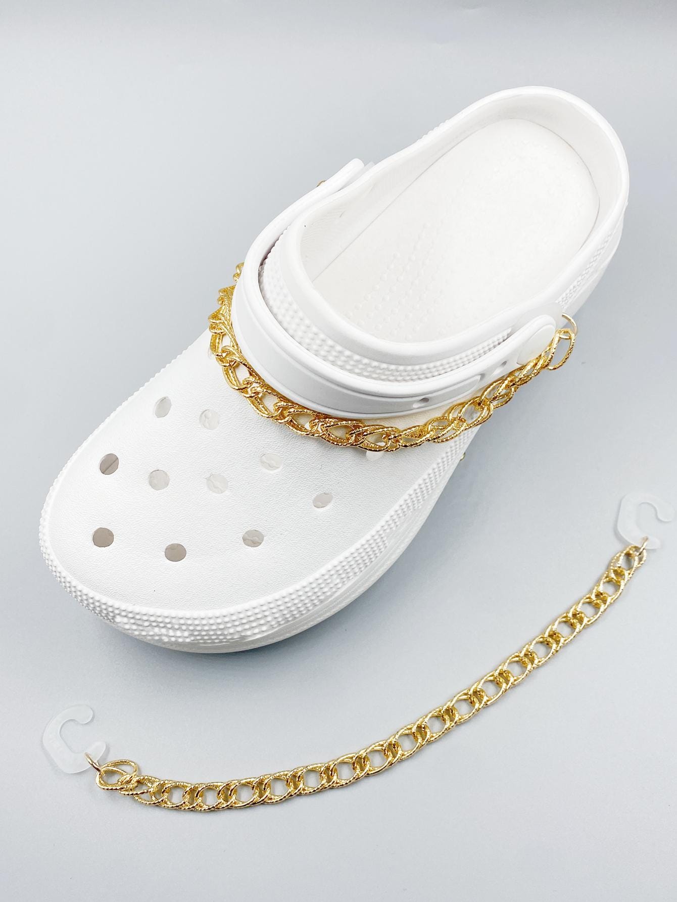 2pcs Chain Design Shoe Decoration, Fashion Decorations For Clogs ...
