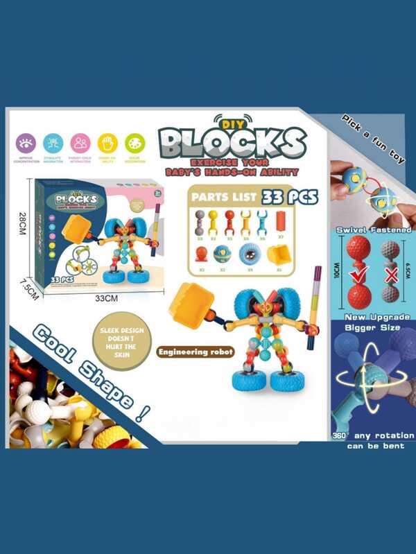 1 Set Large Particle Various Diy Assembling Blocks, Promote ...