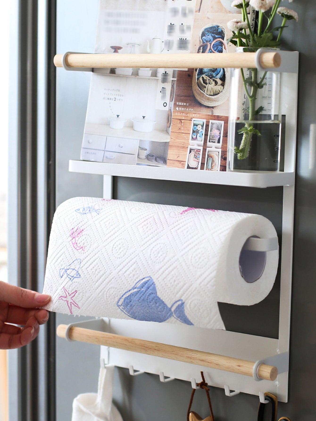 Fridge Side Shelf Rack, Wall Mounted Storage Rack, Multi-functional ...