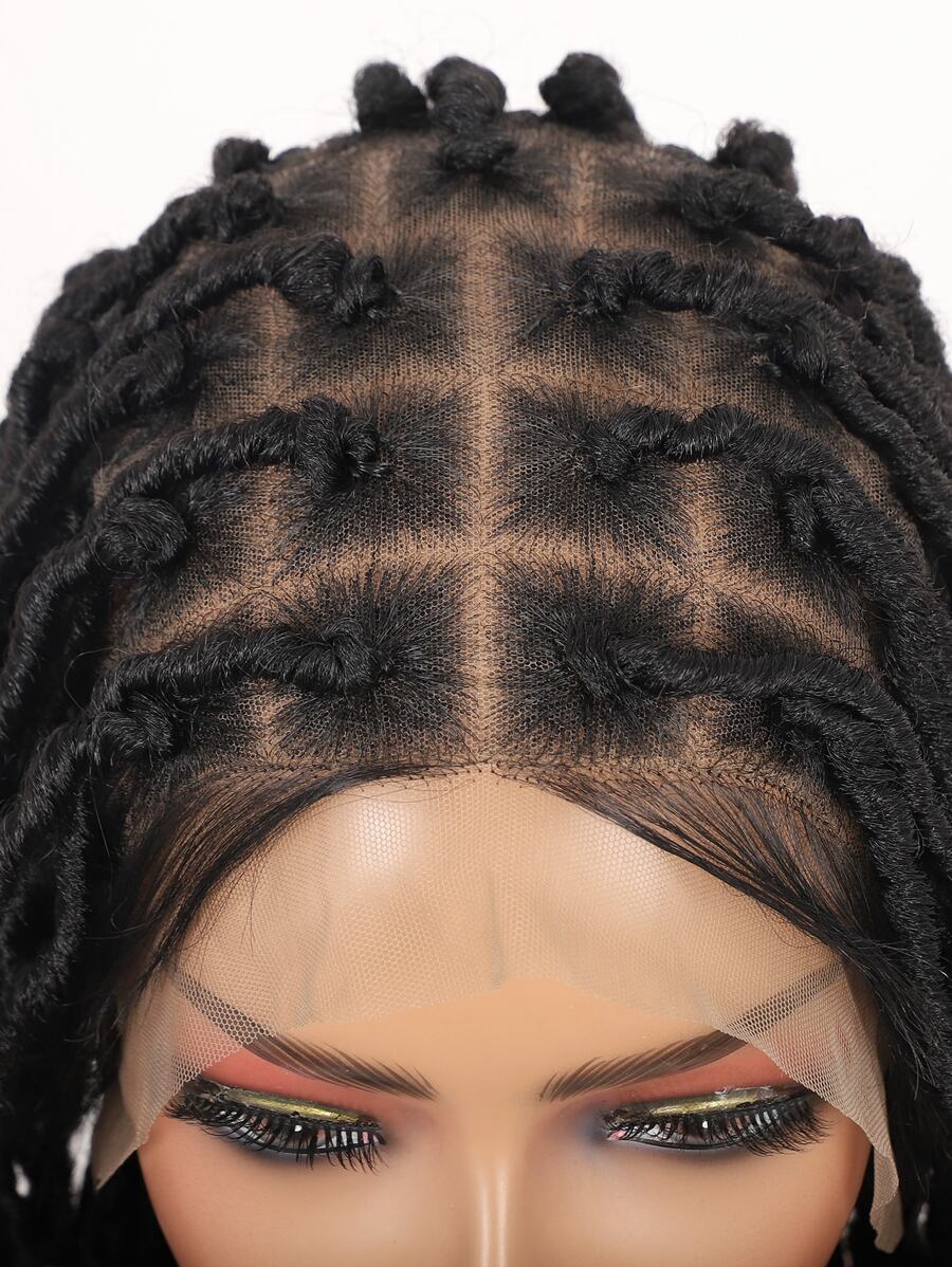 41 Inches Full Double Lace Front Square Knotless Locs Braided Wigs For ...
