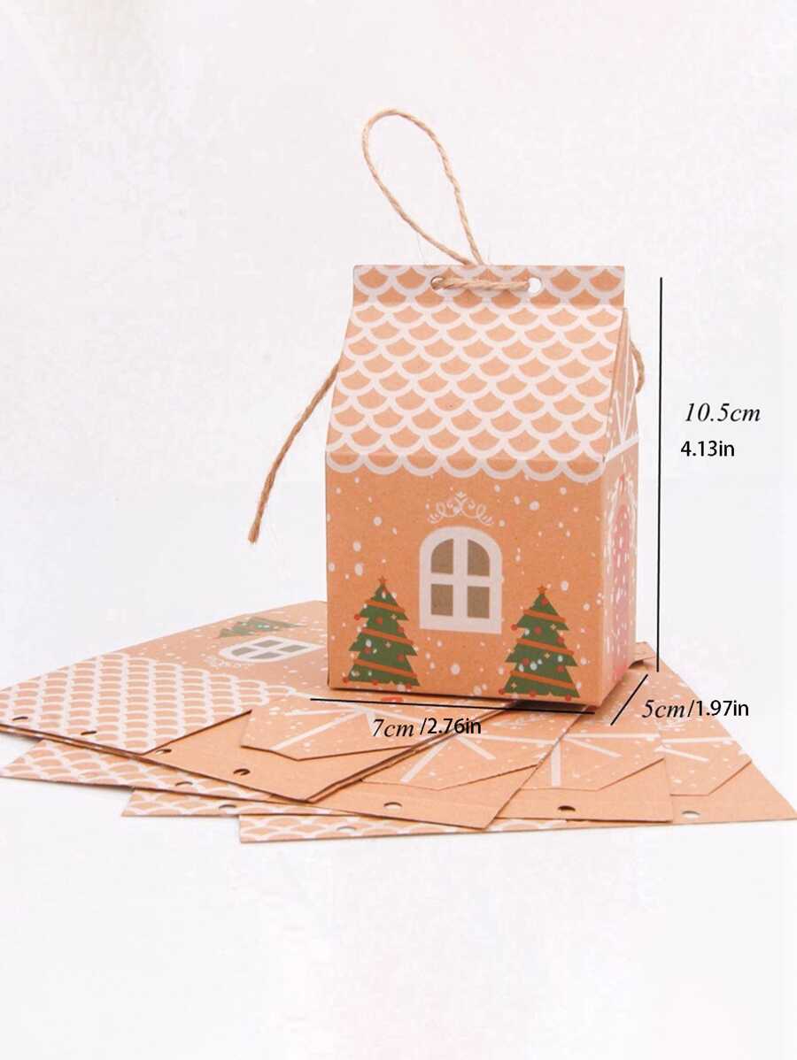 Christmas Small Gift Box, Party Favor, Candy, Cookie Foldable Gift Box ...