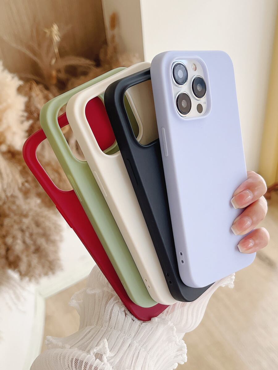 3pcs Random Solid Color Matte Finish Case With Large Cutouts Compatible With iPhone 15/15Pro ...