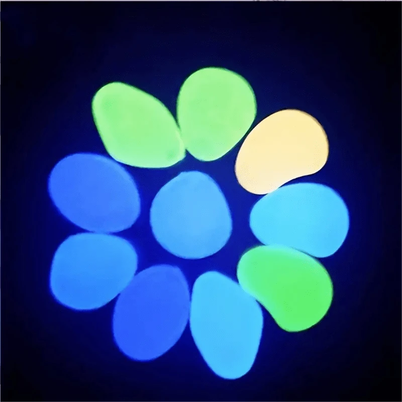 100pcs Glow-In-The Dark Pebbles - Aquarium Decorative Pebbles ...