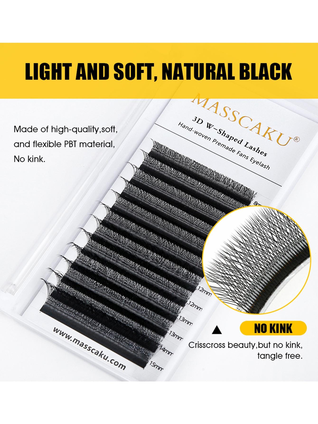 12Lines W shape Eyelashes Easy Fanning Blooming lashes Full Bloom ...