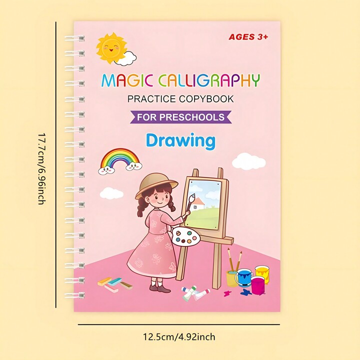 5 Copies Magic Practice Copybook Reusable Writing Calligraphy Practice ...